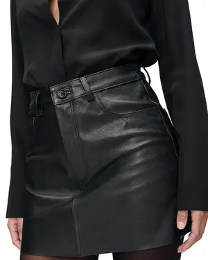 DL1961 Alma Mini Leather Skirt