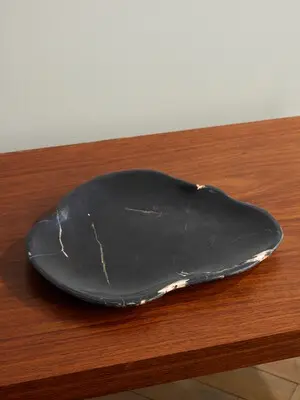 SOHO HOME Balfern Petrified Wood Large Serving Dish - Black