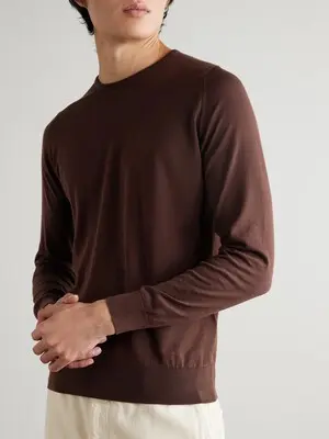 John Smedley Hatfield Slim-fit Sweater - Brown