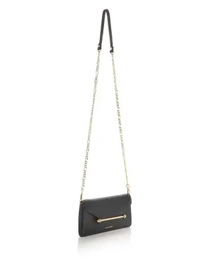 Strathberry Multrees Leather Convertible Wallet Shoulder Bag - Black