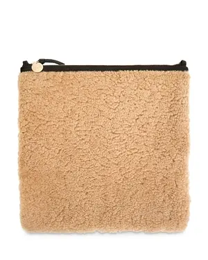 Clare V. Shearling Foldover Clutch