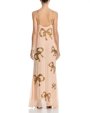 LoveShackFancy Berisa Embellished Maxi Dress