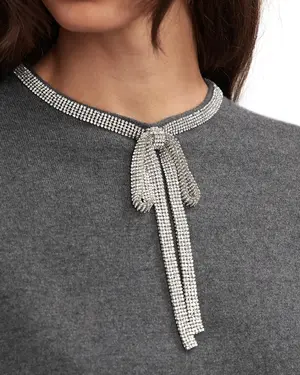 REISS Ria Chain Detail Knitted Mini Dress