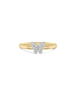 Phillips House 14k Yellow Diamond Butterfly Stack Ring - Gold
