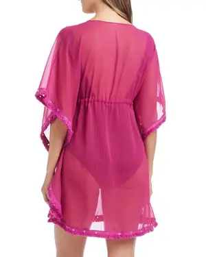 Bleu Rod Beattie Tie Front Caftan - Pink Punch