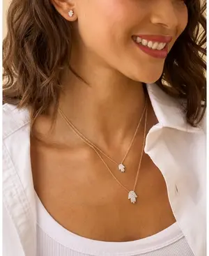 Phillips House 14k Yellow Diamond Hamsa Necklace