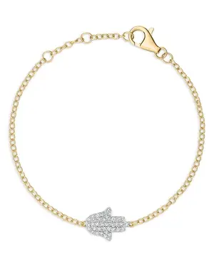 Phillips House 14k Yellow Diamond Hamsa Chain Bracelet - Gold