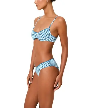 Solid & Striped The Daphne Bikini Bottom - Cosmic Blue Gingham