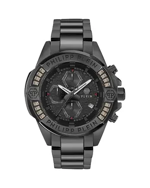 Philipp Plein The $kull Chronograph, 44mm - Black/black