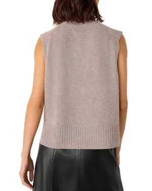 Whistles Sleeveless Wool Top - Neutral