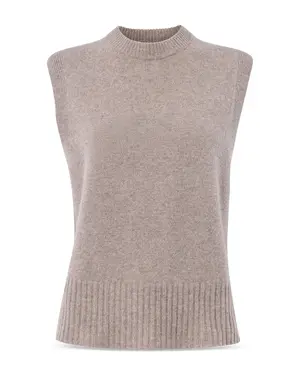 Whistles Sleeveless Wool Top - Neutral