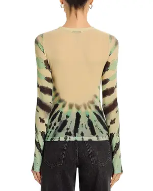 Alice + Olivia X Grateful Dead Delaina Long Sleeved Crewneck Tee