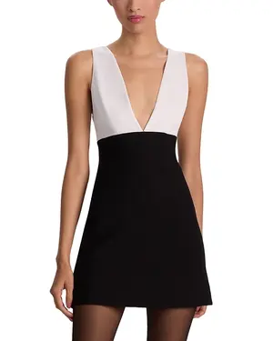 Women's Plunge Neck Mini Cocktail Dresses