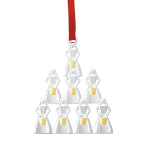 NAMBE 12 Days Of Christmas Ornament 8 Maids A Milking - Silver