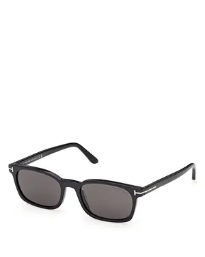 TOM FORD Square Sunglasses, 53mm - Black/smoke