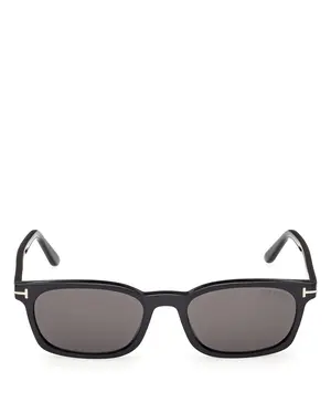 TOM FORD Square Sunglasses, 53mm - Black/smoke