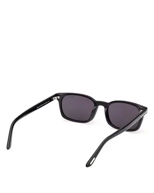 TOM FORD Square Sunglasses, 53mm - Black/smoke