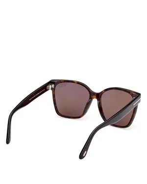 TOM FORD Iris Butterfly Sunglasses, 56mm - Red