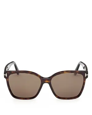 TOM FORD Iris Butterfly Sunglasses, 56mm - Red