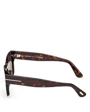 TOM FORD Square Sunglasses, 51mm - Havana/brown