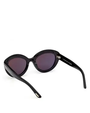 TOM FORD Stacy Cat Eye Sunglasses - Black/smoke
