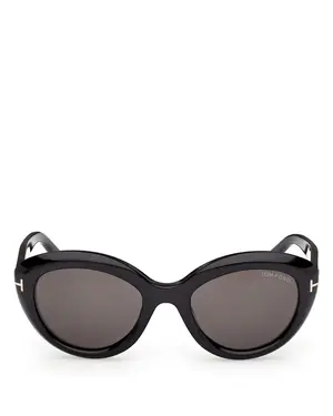 TOM FORD Stacy Cat Eye Sunglasses - Black/smoke