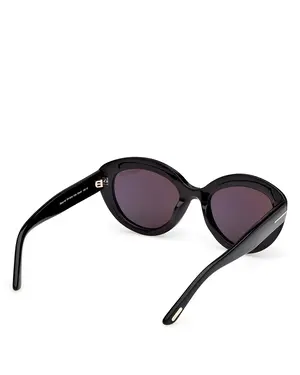TOM FORD Stacy Cat Eye Sunglasses - Black/smoke