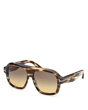 TOM FORD Rhonda Pilot Sunglasses Havana/smoke
