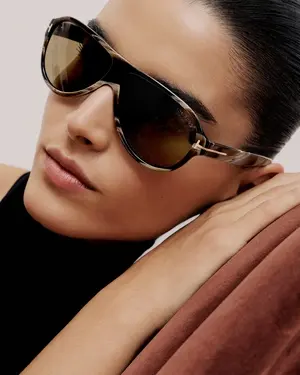 TOM FORD Rhonda Pilot Sunglasses - Havana/smoke