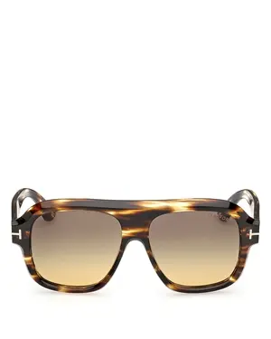 TOM FORD Rhonda Pilot Sunglasses - Havana/smoke