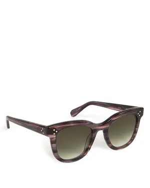 Krewe Jena Round Sunglasses 50mm - Lilac Wine