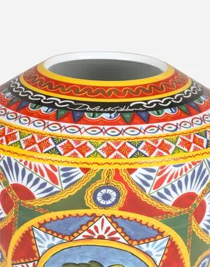 Dolce & Gabbana Large Amphora Porcelain Vase - Multicolor