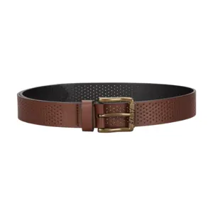 Nike Perforated Leather Belt - Brown