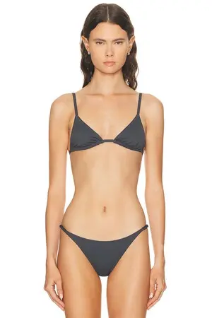 ST. AGNI Triangle Bikini Top - Graphite