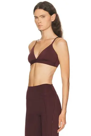 Nike Light Support Non Padded Triangle Sports Bra In Burgundy
