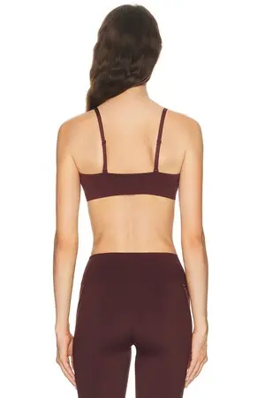 Nike Light Support Non Padded Triangle Sports Bra In Burgundy