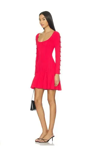 LoveShackFancy Seychelle Knit Eyelet Mini Dress - Candy Apple