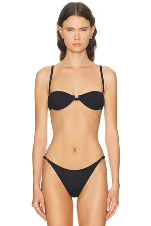 ST. AGNI Balconette Bikini Top - Black