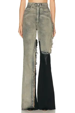 Rick Owens Bolan Bootcut Dirty Hustler & Black