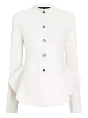 Proenza Schouler Buttoned Peplum Jacket - White