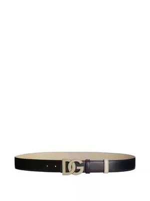 Dolce & Gabbana Logo Buckle Belt - Black