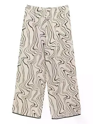 BAMBAH Linen Zebra Print Pants