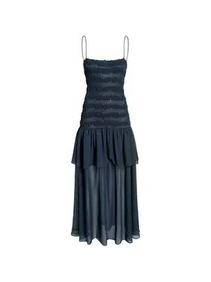 Proenza Schouler Michal Ruffled Midi Dress - Blue