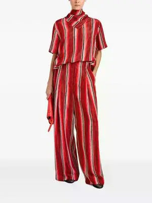 Proenza Schouler Amira Striped Blouse - Red