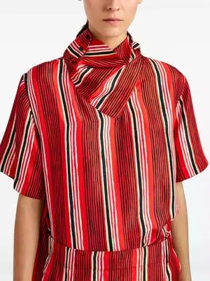 Proenza Schouler Amira Striped Blouse - Red