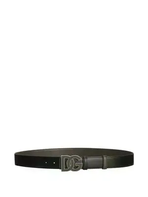 Dolce & Gabbana Belt With Logo Buckle - Black