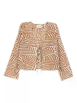 BAMBAH Geo Ruffle Top
