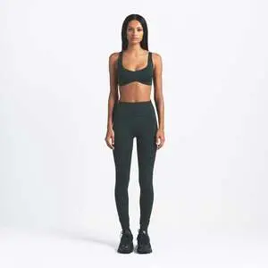 SKIMS Nike Matte Shaping Scoop Bra - Dark Teal