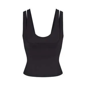 SKIMS Double Strap Tank - Obsidian