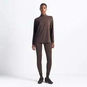 Brown Half Zip Performance Top